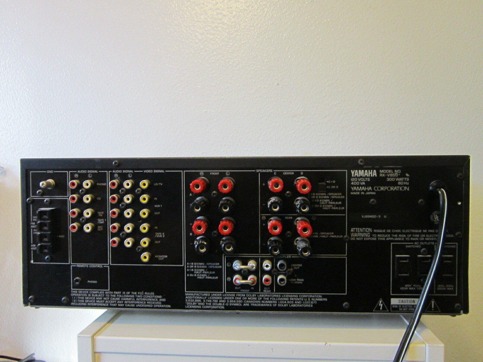 Yamaha Rx-v850 5 Channel Surround Sound Receiver | eBay