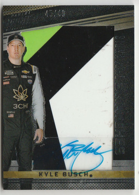 Kyle Busch 2023 Panini Prime Signature Swatches Jumbo Metal Patch Auto ...