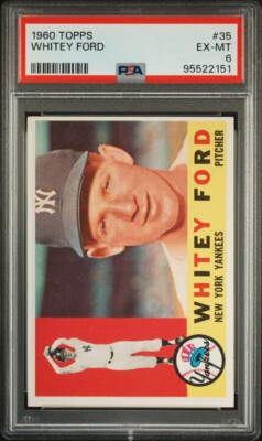 1960 Topps Whitey Ford #35 PSA 6 EX-MT | eBay