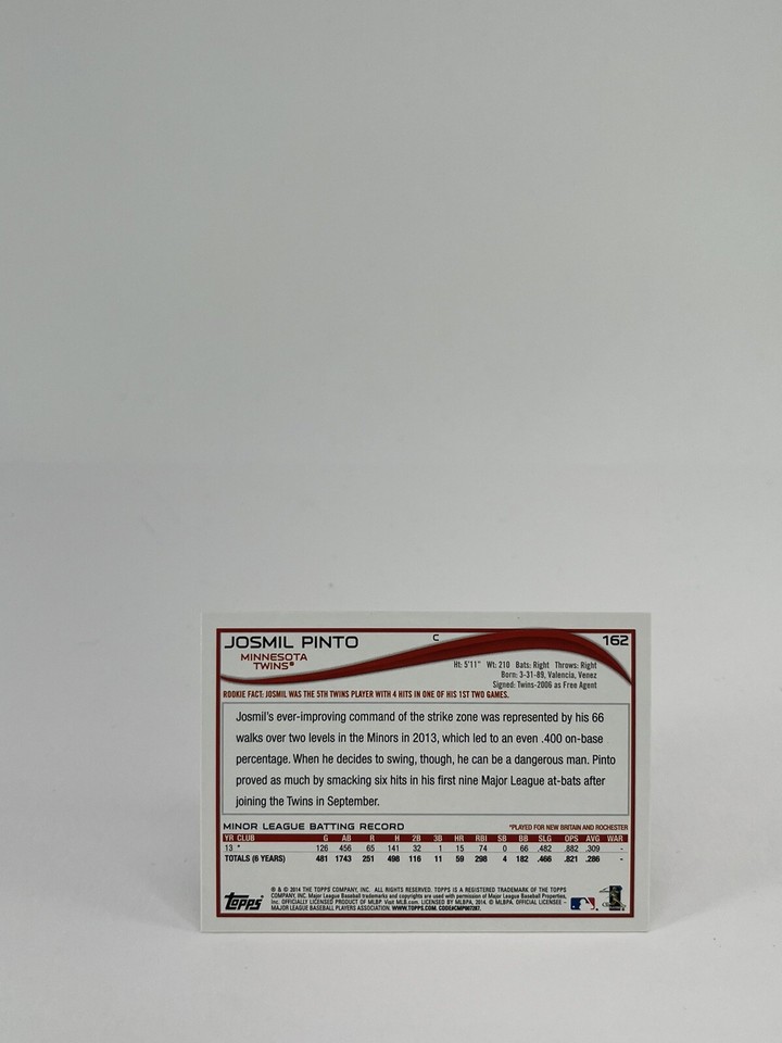 Josmil Pinto (RC) - 2014 Topps - Minnesota Twins #162 | eBay