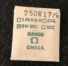 Vintage Omega Cal 250 Sweeping Second Hand NOS Genuine SW 250W 17 1/2 ...