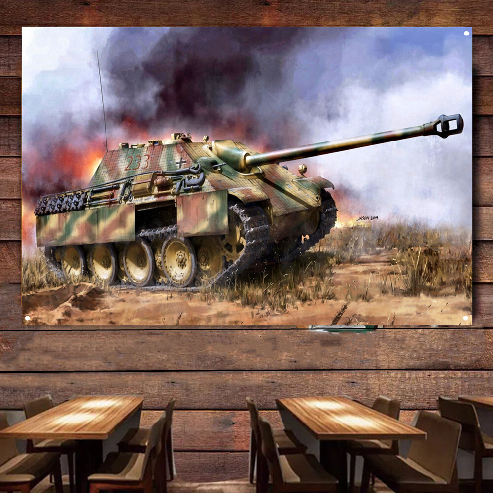 WWII German heavy tank Wall Decor Banner Flag Vintage Armored War Art ...