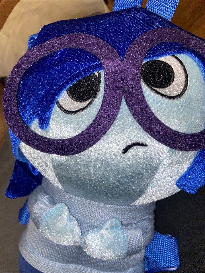 Disney Inside Out Sadness 13" Stuffed Plush Backpack Toy | eBay