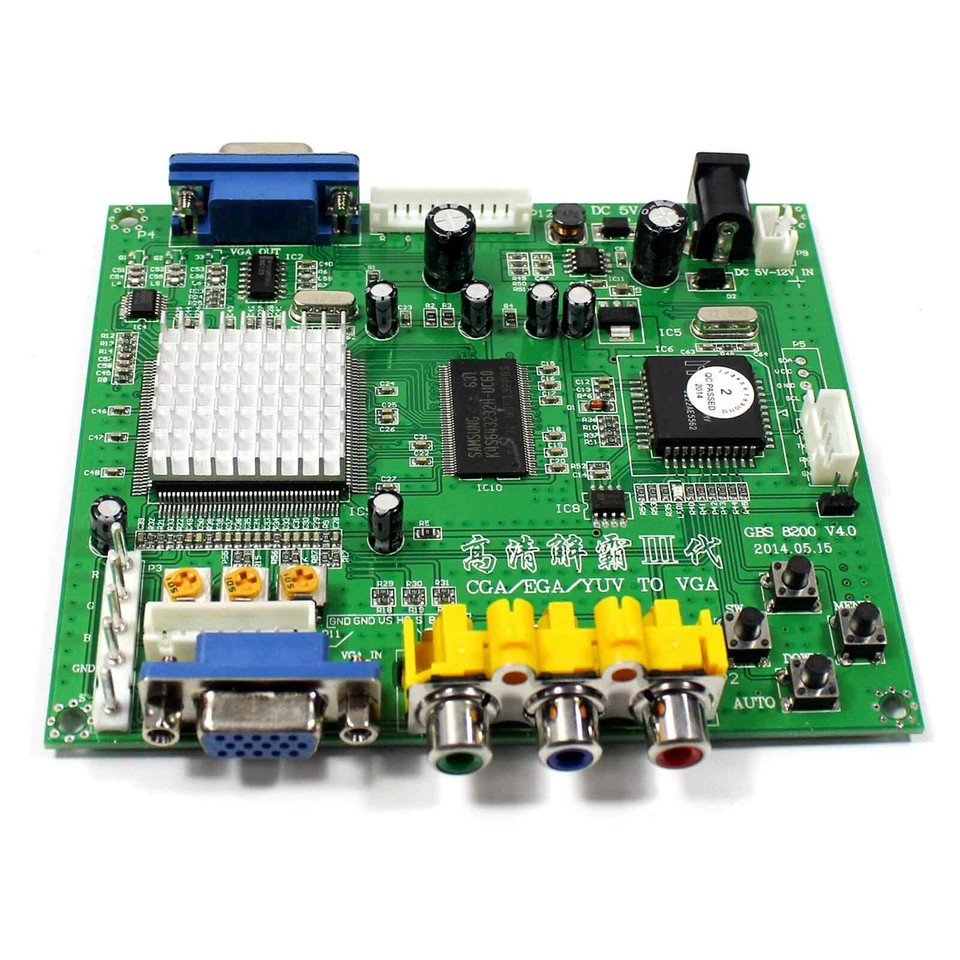 CGA EGA RGB to VGA GAME Video Converter Board 1 VGA Output Game Convert ...