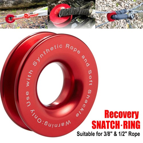 Recovery Ring Snatch Block Ring Pulley 66000lbs Soft Shackle Winch Rope ...