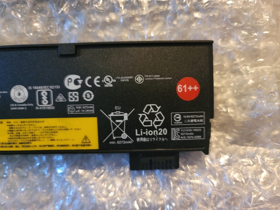 Genuine 61++ 72Wh Battery for Lenovo ThinkPad T470 T570 T580 01AV492 ...
