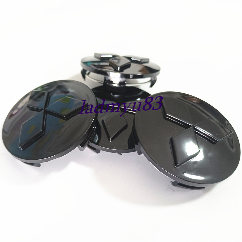 60MM GLOSS BLACK Car Wheel Rim Center Cap For Mitsubishi Galant Eclipse ...