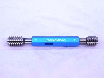 NEW 1/2 10 ACME 2G THREAD PLUG GAGE .5 .50 .500 GO NO GO P.D.'S = .4500 ...