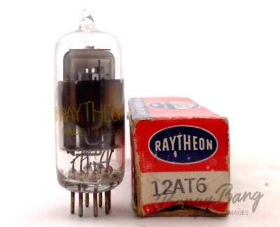 Raytheon 12AT6/HBC90/12DT1 Double Diode Triode Audio Frequency Audio ...