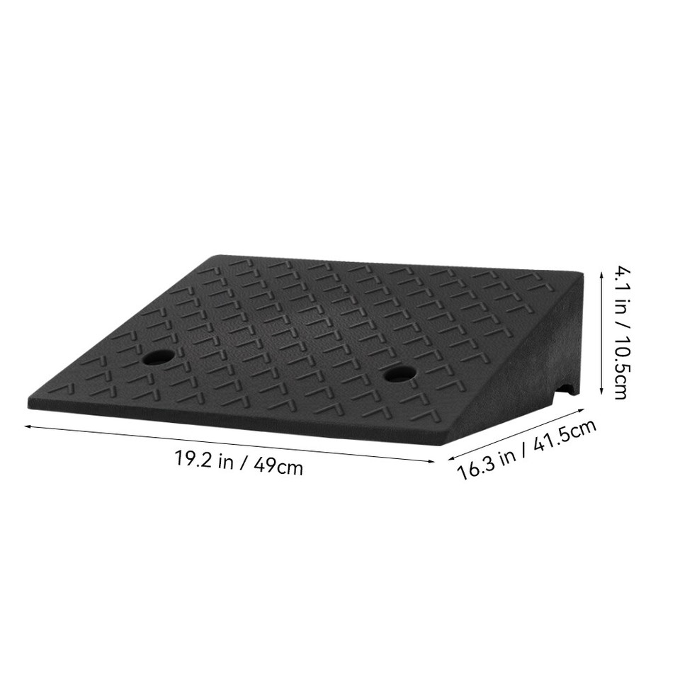 2 x Heavy Duty Rubber Kerb Ramps Driveway Car Vehicle Threshold Ramp ...