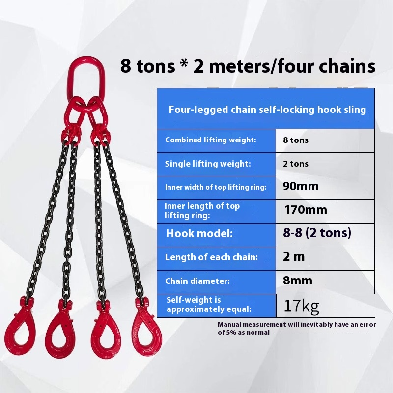 Lifting Chain Sling with Four Hooks Spreader Ring Traveling Crane Crane ...