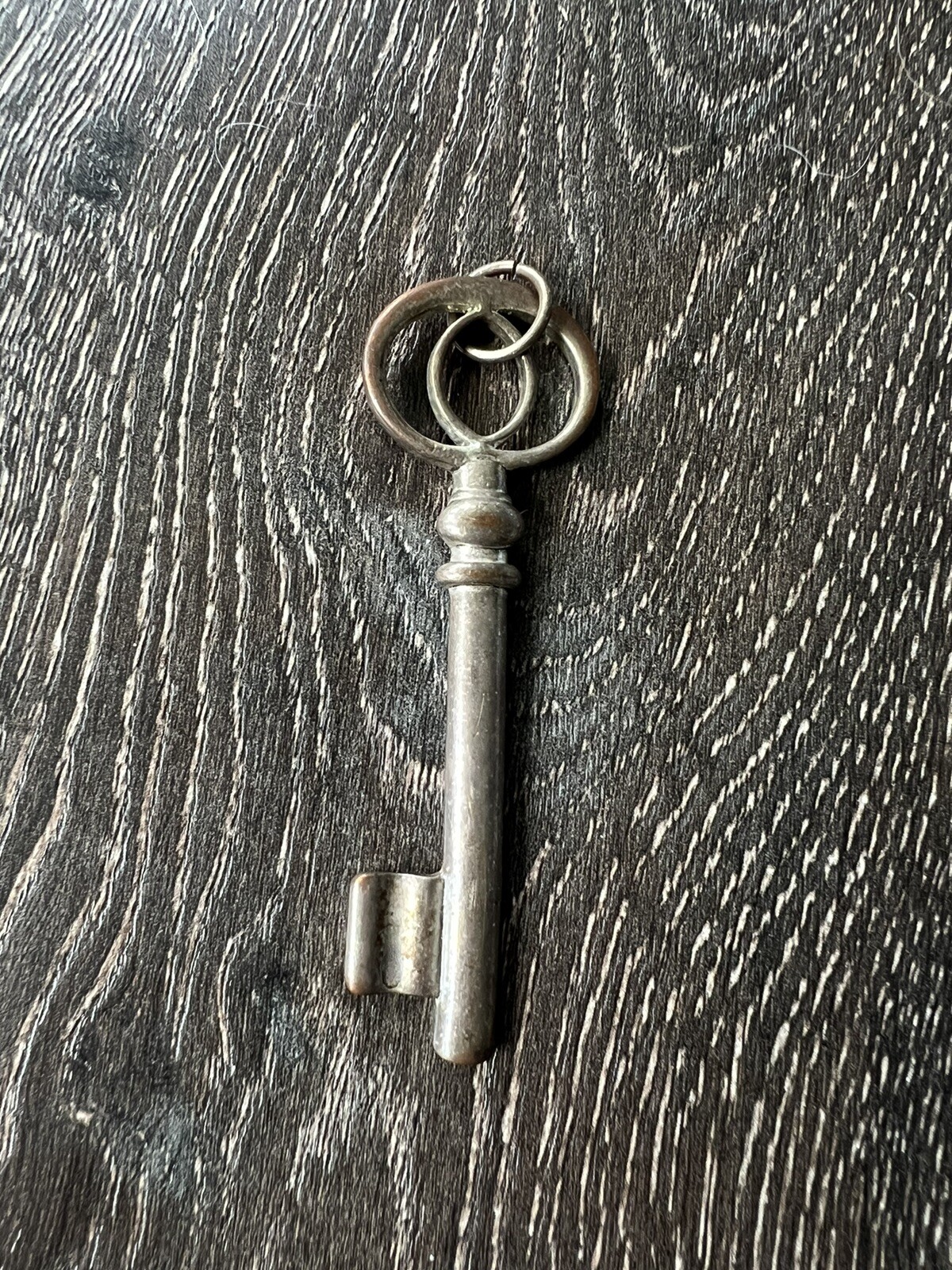 Large Metal Skeleton Door Key Rounded Cathedral Arch with Patina Secret ...