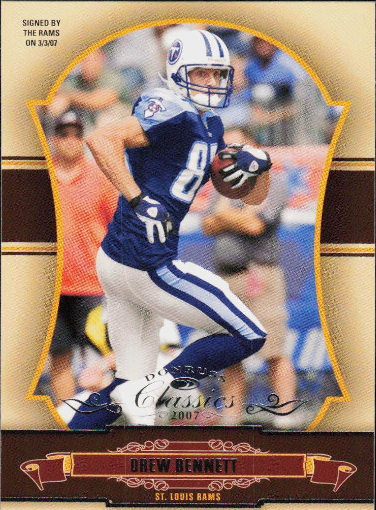 2007 Donruss Classics - Drew Bennett #95 Timeless Tributes Platinum /10 ...