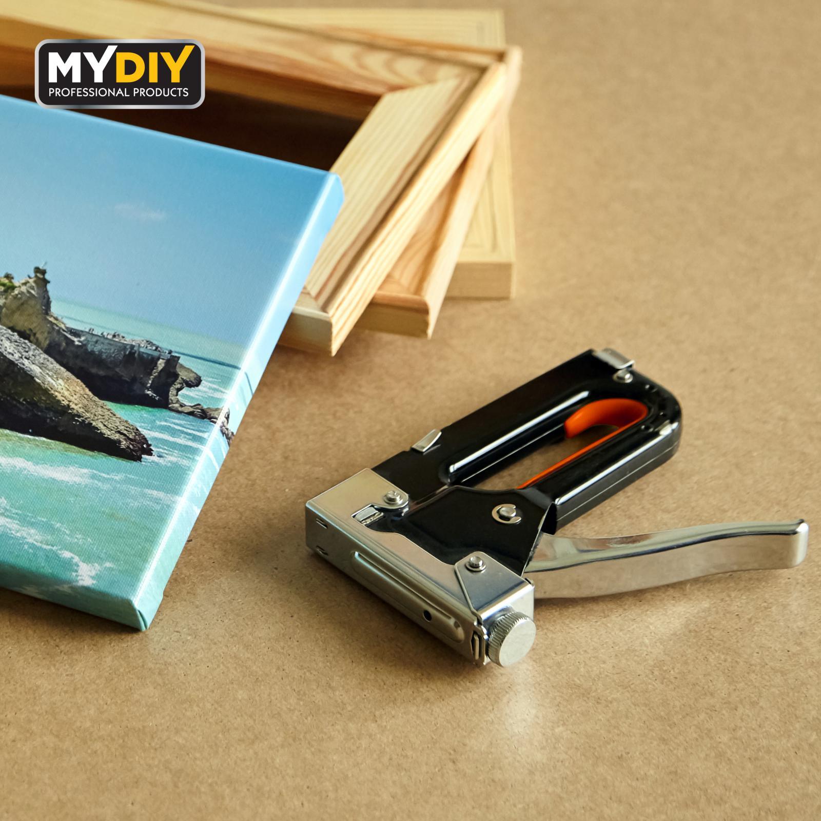 Staple Gun Heavy Duty Tacker Upholstery Stapler Fabric Wood Craft ...