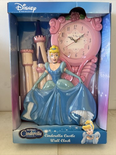 Disney Princess Special Edition NEW CINDERELLA CASTLE WALL CLOCK Pink ...