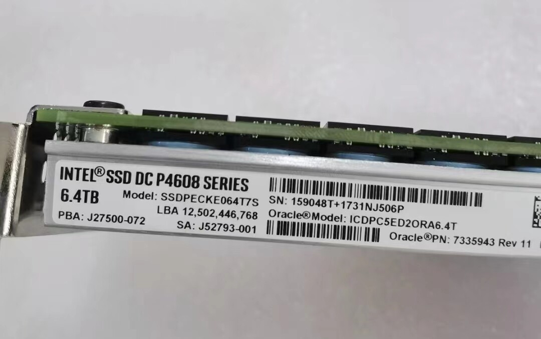6.4TB INTEL P4608 SSD DC PCIE CARD SSDPECKE064T701 MLC 8.76PBW NVME | eBay