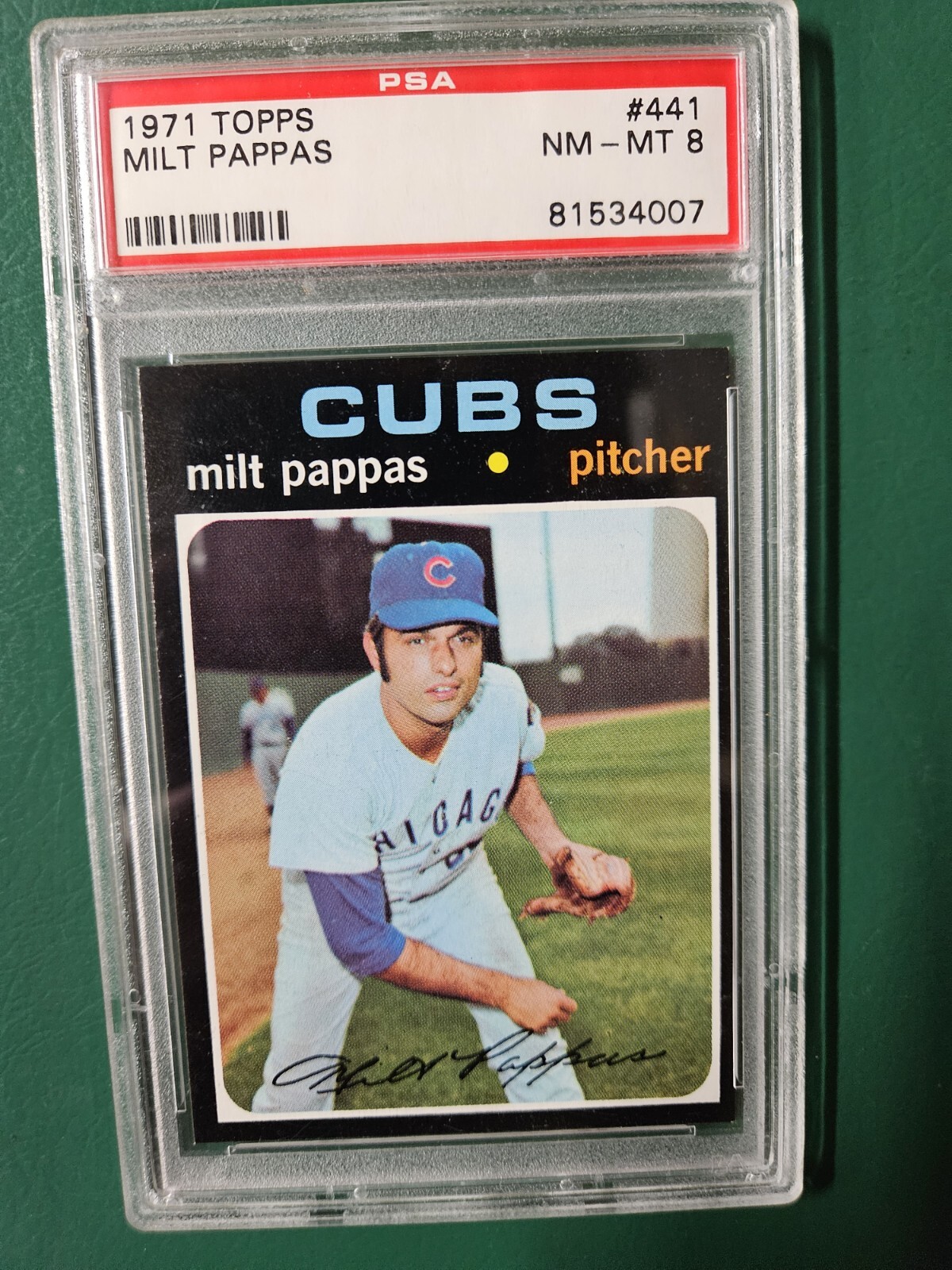 1971 TOPPS BASEBALL #441 MILT PAPPAS☆☆PSA 8 (NM-MT)☆☆CHICAGO CUBS☆☆ | eBay