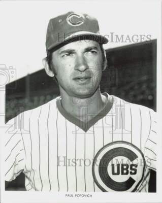 Press Photo Paul Popovich, Infielder, Chicago Cubs Baseball Team ...