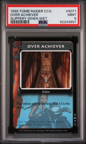 1999 Tomb Raider Slippery When Wet Over Achiever #SO71 Lara Croft CCG ...