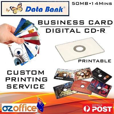 Data Bank Digital Business Card CD Printable Blank CD Bootable Business ...