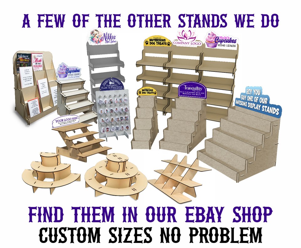 CIRCULAR ROUND DISPLAY STAND 3 TIER Retail SHELF UNIT CRAFT FAIR 4mm or ...