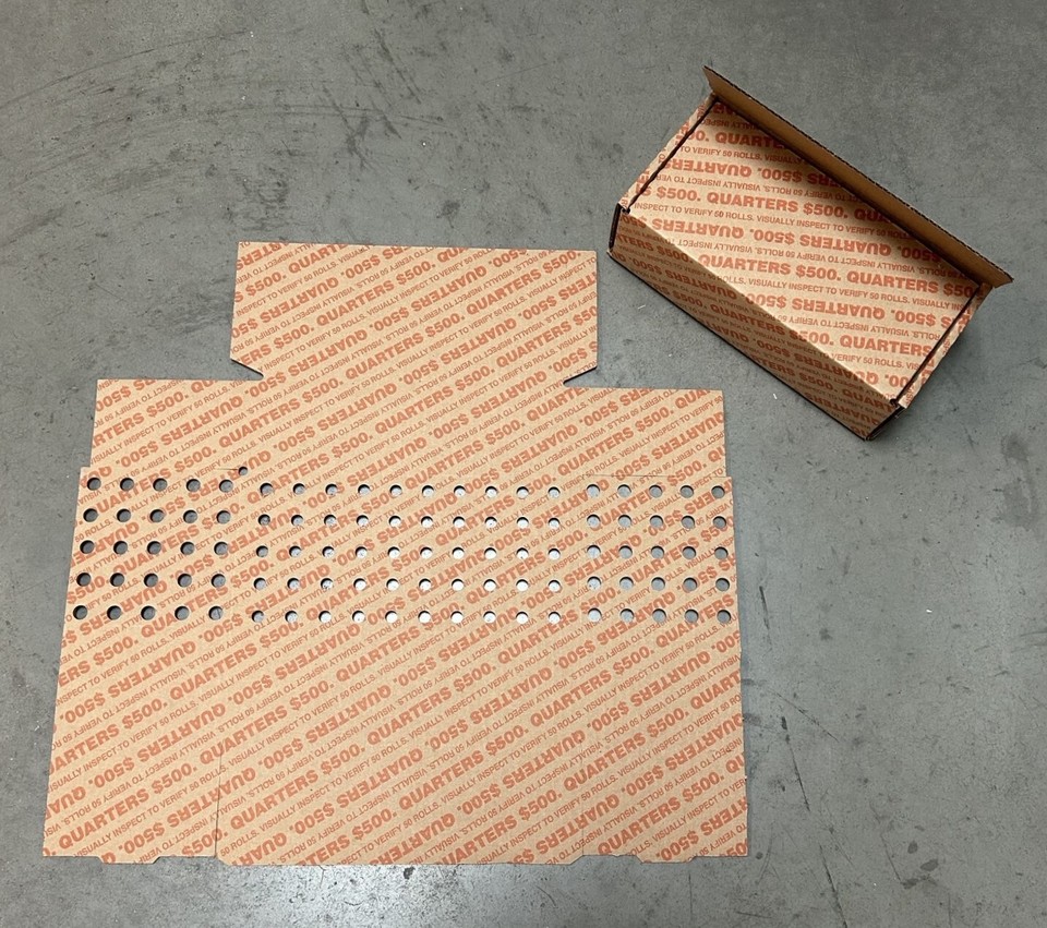Brand New Quarter Coin Roll Storage Security Box with Holes $500 (N.F ...