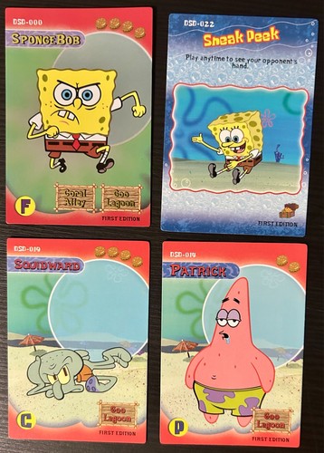 2003 Upper Deck SpongeBob Lot (4) – Gold Foil & Base Cards – First ...