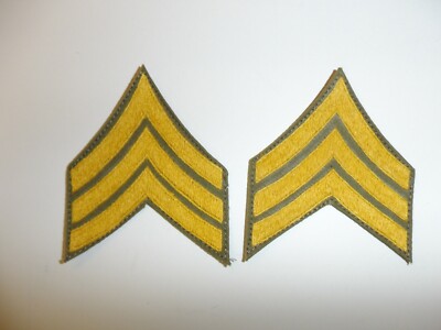 e4027p Vietnam US Army Rank Chevron Sergeant Buck E-5 pair hnd R1D | eBay