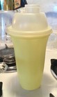 VTG TUPPERWARE QUICK SHAKE CONTAINER 844~12 YELLOW W/WHITE LID, INSERT ...