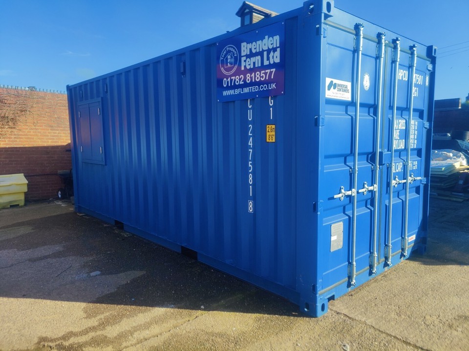 shipping container site office welfare, storage unit split. blue or ...