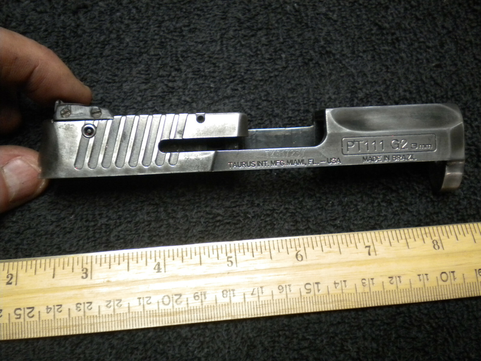 Taurus Millennium PT111 C2 Blued Stripped Slide, has rear sight ...