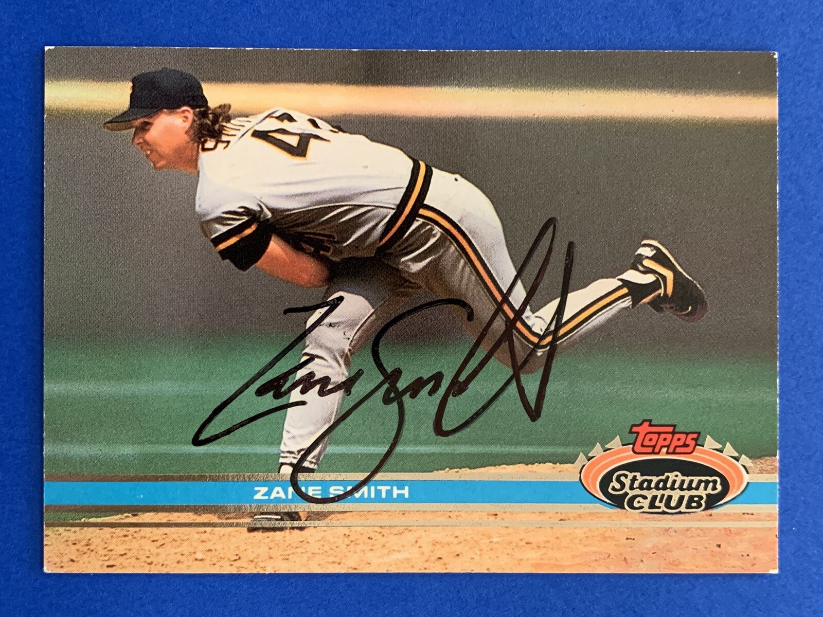 ZANE SMITH Signed 1991 TSC #260 PITTSBURGH PIRATES-ATLANTA BRAVES ...