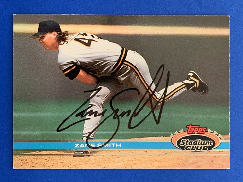 ZANE SMITH Signed 1991 TSC #260 PITTSBURGH PIRATES-ATLANTA BRAVES ...