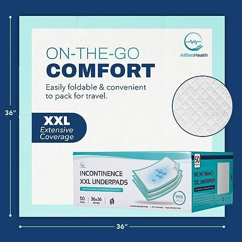 50 Disposable Incontinence Bed Protector Pee Pads Underpads 36X36 ...