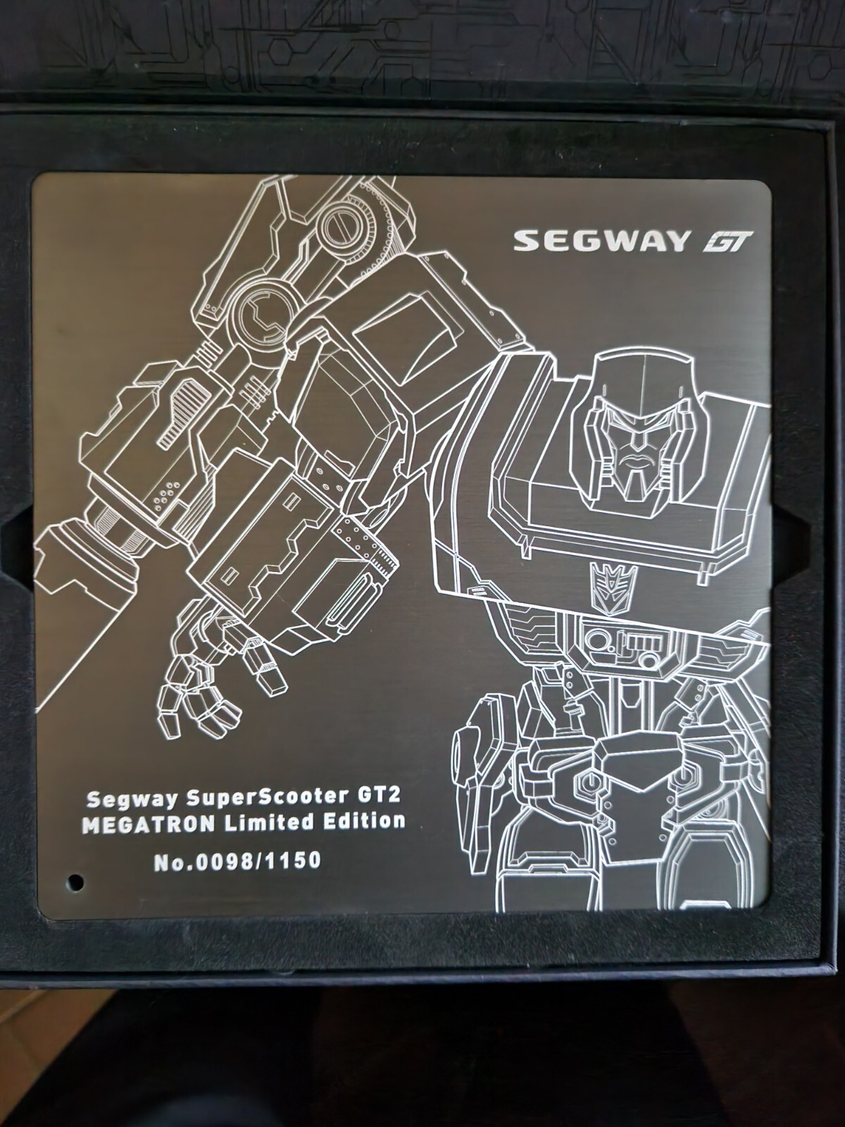 Megatron Segway GT2 SuperScooter Limited Edition Numbered Plate No ...