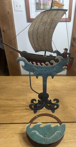 Sailor Sailing Ship Balance Kinetic Toy RIDING THE WAVES by Authentic Models | eBay