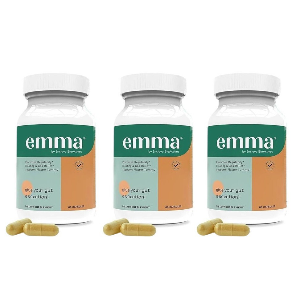 EMMA Supplement for Gut Health- Gas and Bloating Relief Constipation 60 ...