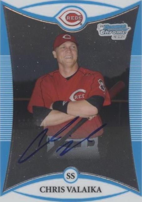 2008 Bowman Chrome - Prospects Prospect Autographs Chris Valaika # ...