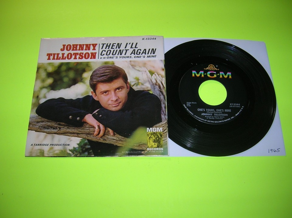 Pop 45 & Picture Sleeve - Johnny Tillotson - Then I'll Count Again ...