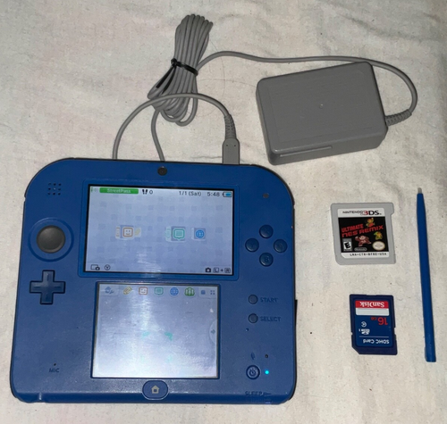 Nintendo 2DS Handheld Console with Mario Kart 7 Bundle w/Stylus Works ...