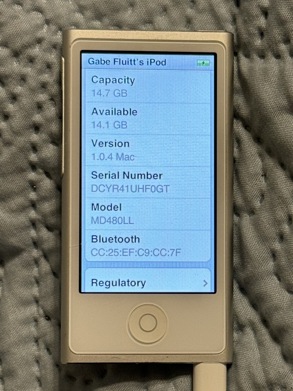 Apple iPod Nano 7th Generation Silver (16GB) MD480LL Used 885909565399 ...