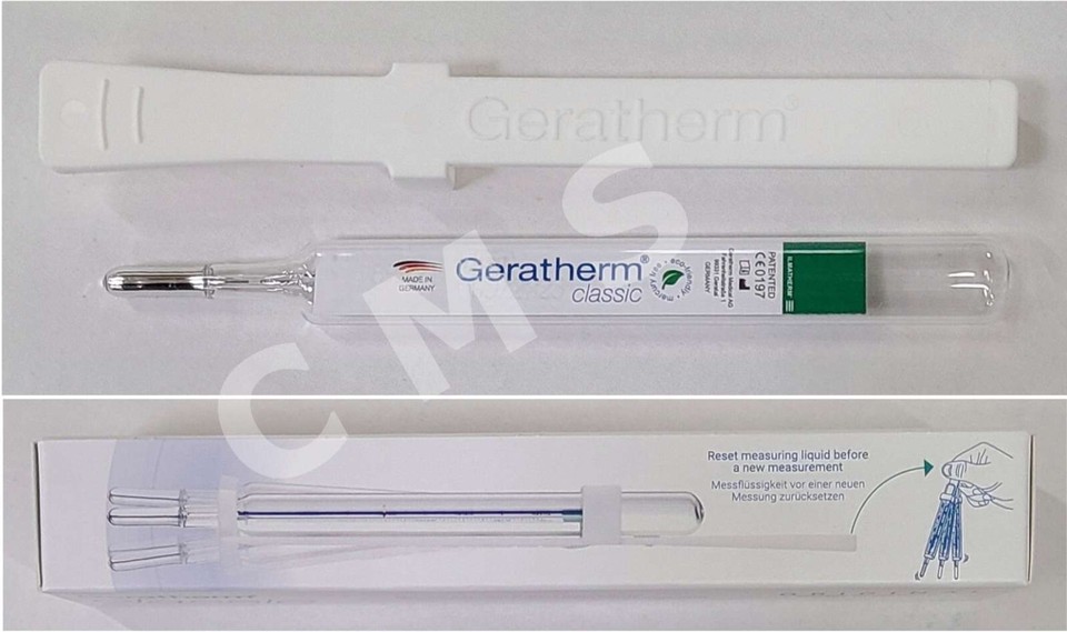 GERATHERM CLASSIC Original Clinical Glass Thermometer °F / °C Made in ...