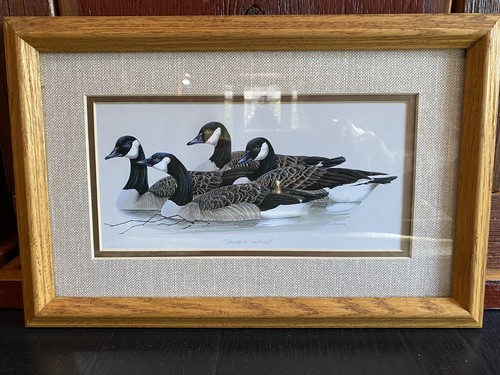 Vintage Art Lamay “Double Dating” Framed/Matted Goose Print | eBay