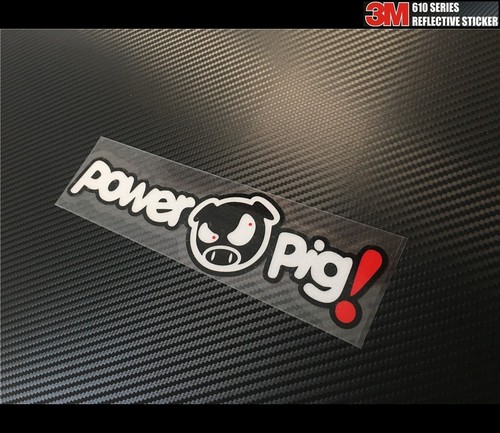 Power Pig Sti JDM drift WRX HKS turbo rally car Reflective sticker #003 ...