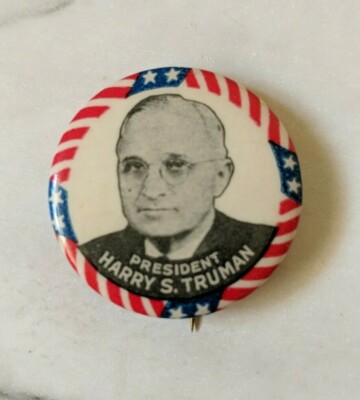 HARRY S. TRUMAN 1948 campaign button political reproduction president ...