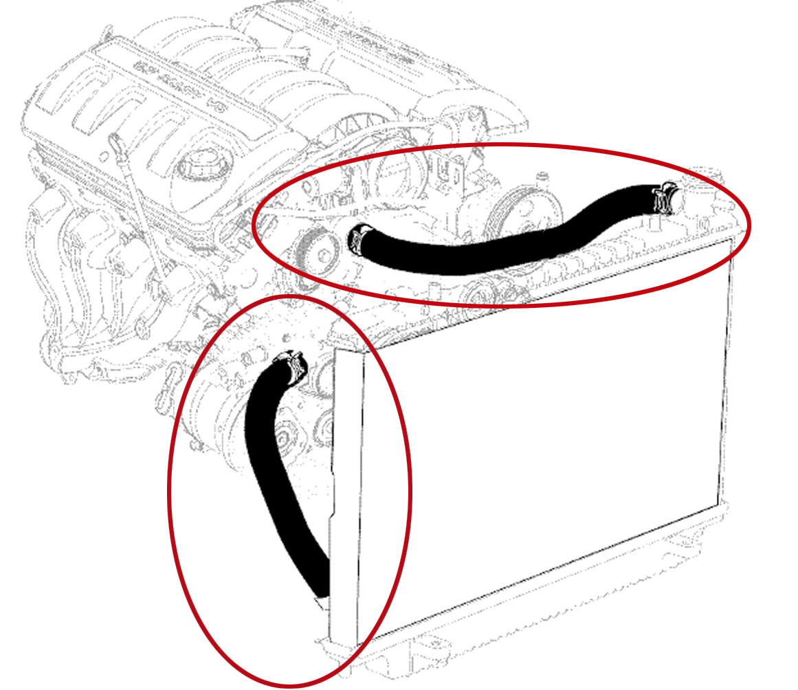 Genuine Holden Ve WM V8 Radiator Hoses Upper & Lower Series 1 - L76 L98 ...