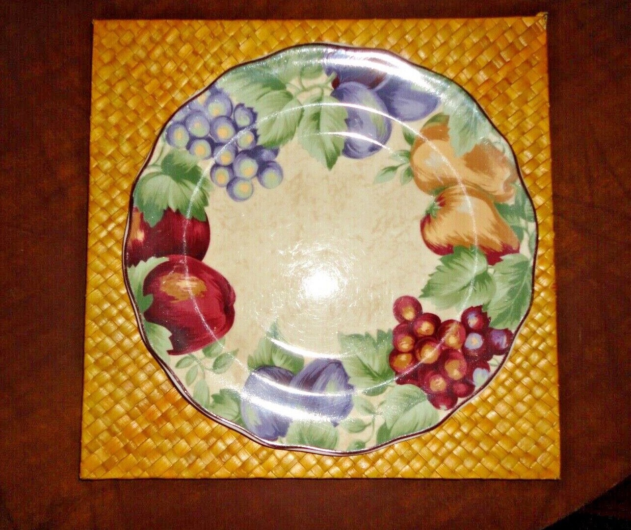 DILLARDS'S NOBLE EXCELLENCE NAPA VALLEY FRUIT (1) DINNER PLATE 11 ...