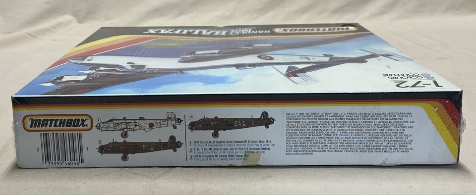 Matchbox 1/72 Scale Royal Air Force Handley Page Halifax Plastic Model ...