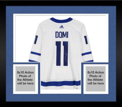 Framed Max Domi Toronto Maple Leafs Autographed White Adidas Authentic ...