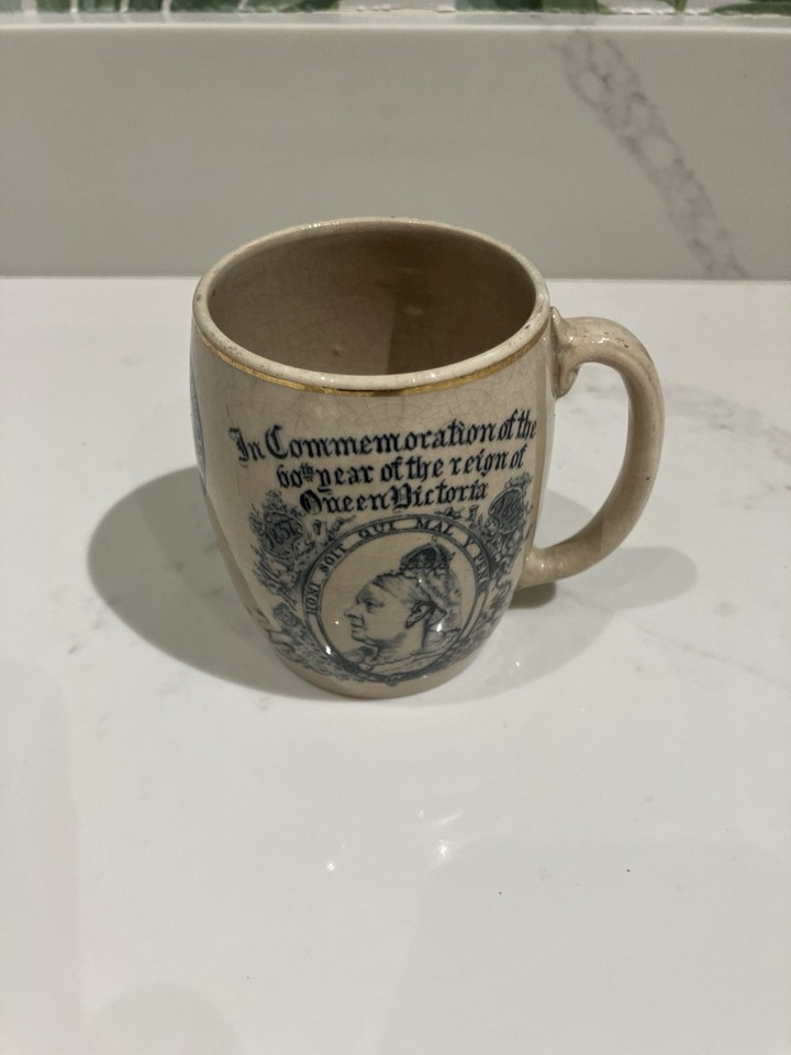 RARE - Queen Victoria 60 Years Reign 1897 Diamond Commemoration Cup ...